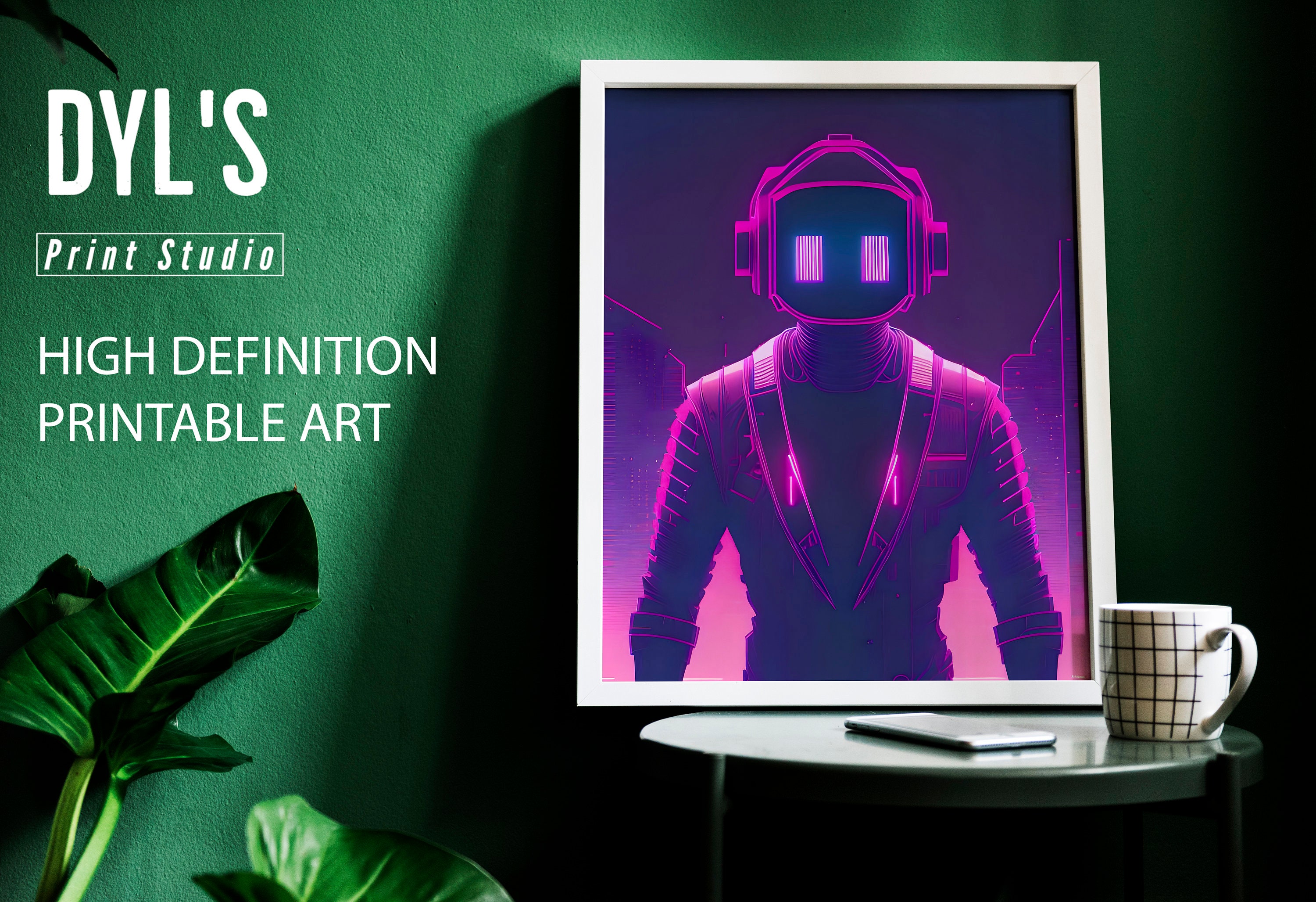 Synthwave Robot 2 Retro Poster Printable Wall Art - Etsy UK