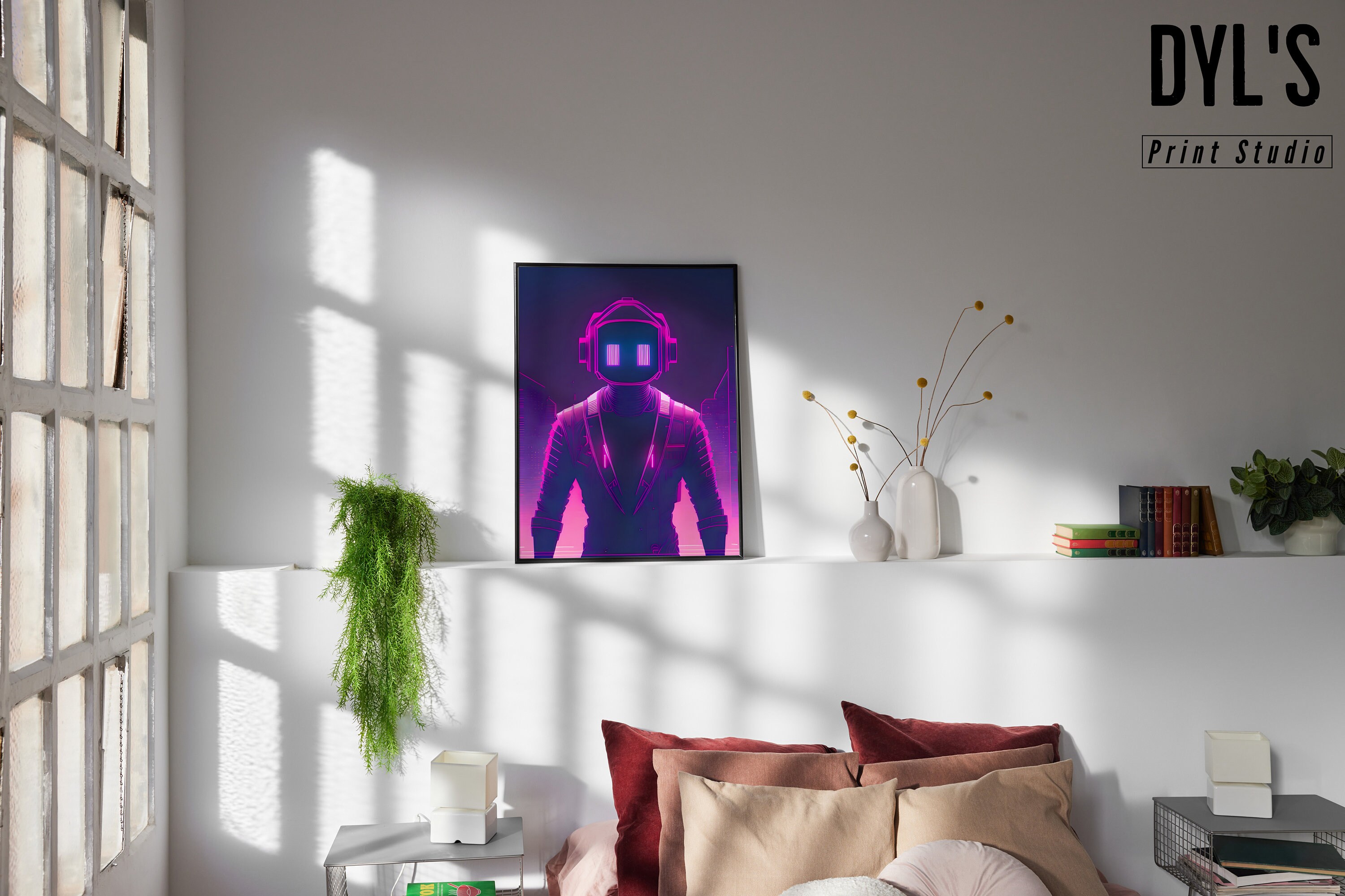 Synthwave Robot 2 Retro Poster Printable Wall Art - Etsy UK