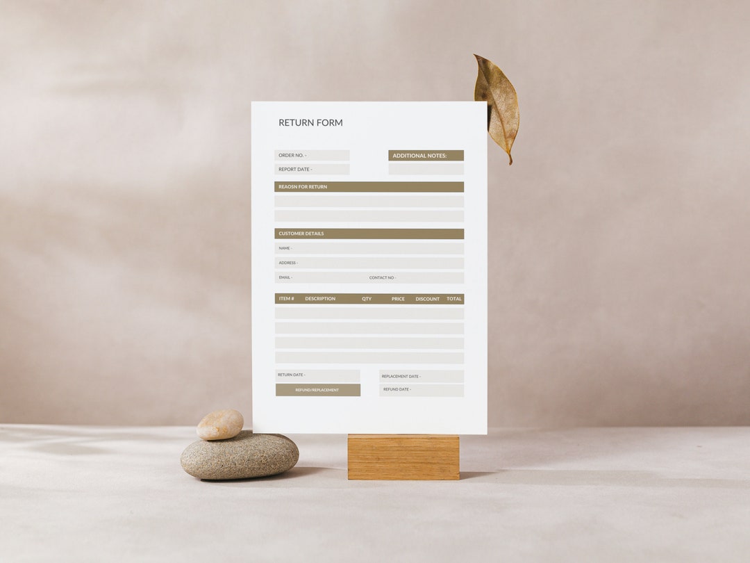 Easy Return Request Form Template Customer Return Request Tracker - Etsy
