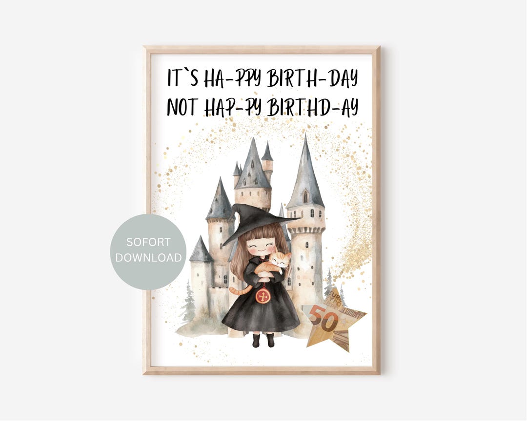 Harry Potter Money Gift Birthday Wizard Muggle Girl Boy Money Wrapping ...