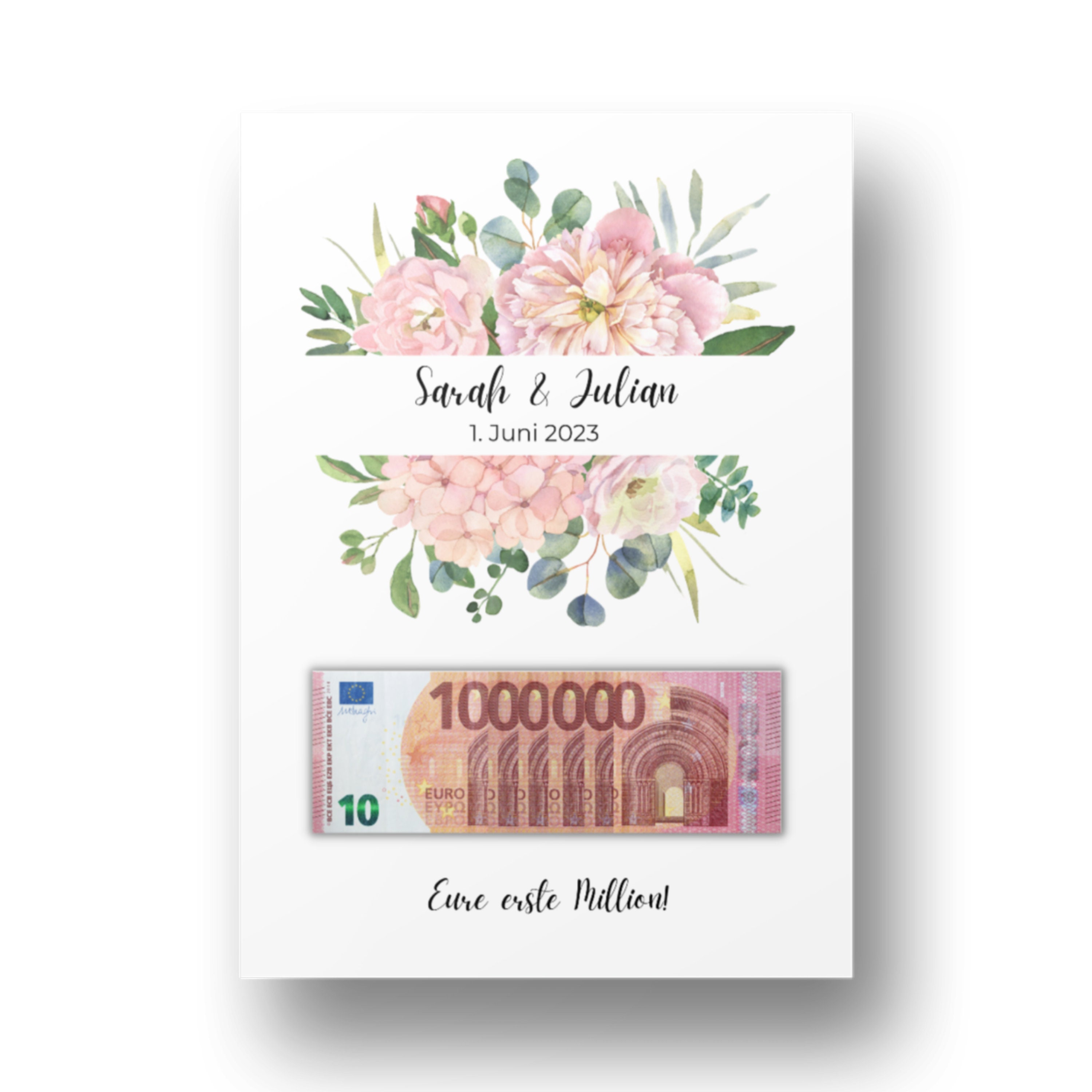 Money Gift Wedding Gift Your First Million Personalized - Etsy UK