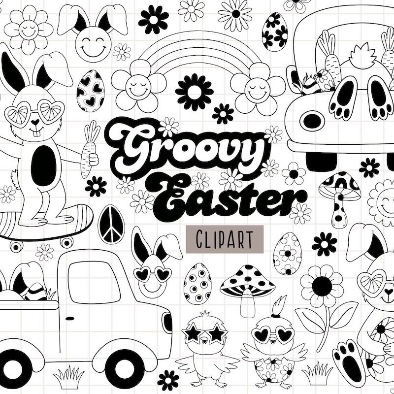 Peeps Black and White Svg - Etsy