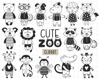 Animals Clipart, Jungle Animals SVG Set, Safari Animals SVG, Forest ...