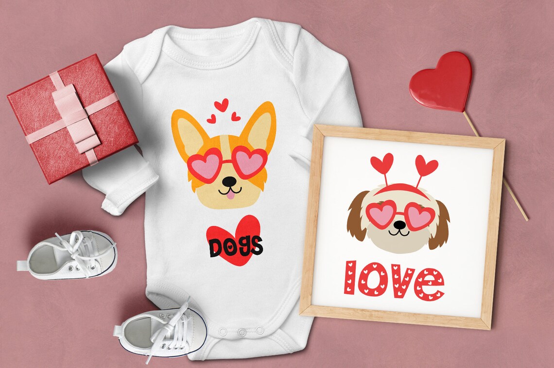 Love Dogs Clipart, Face Dogs Svg, Head Animals Clipart, Valentine Svg ...