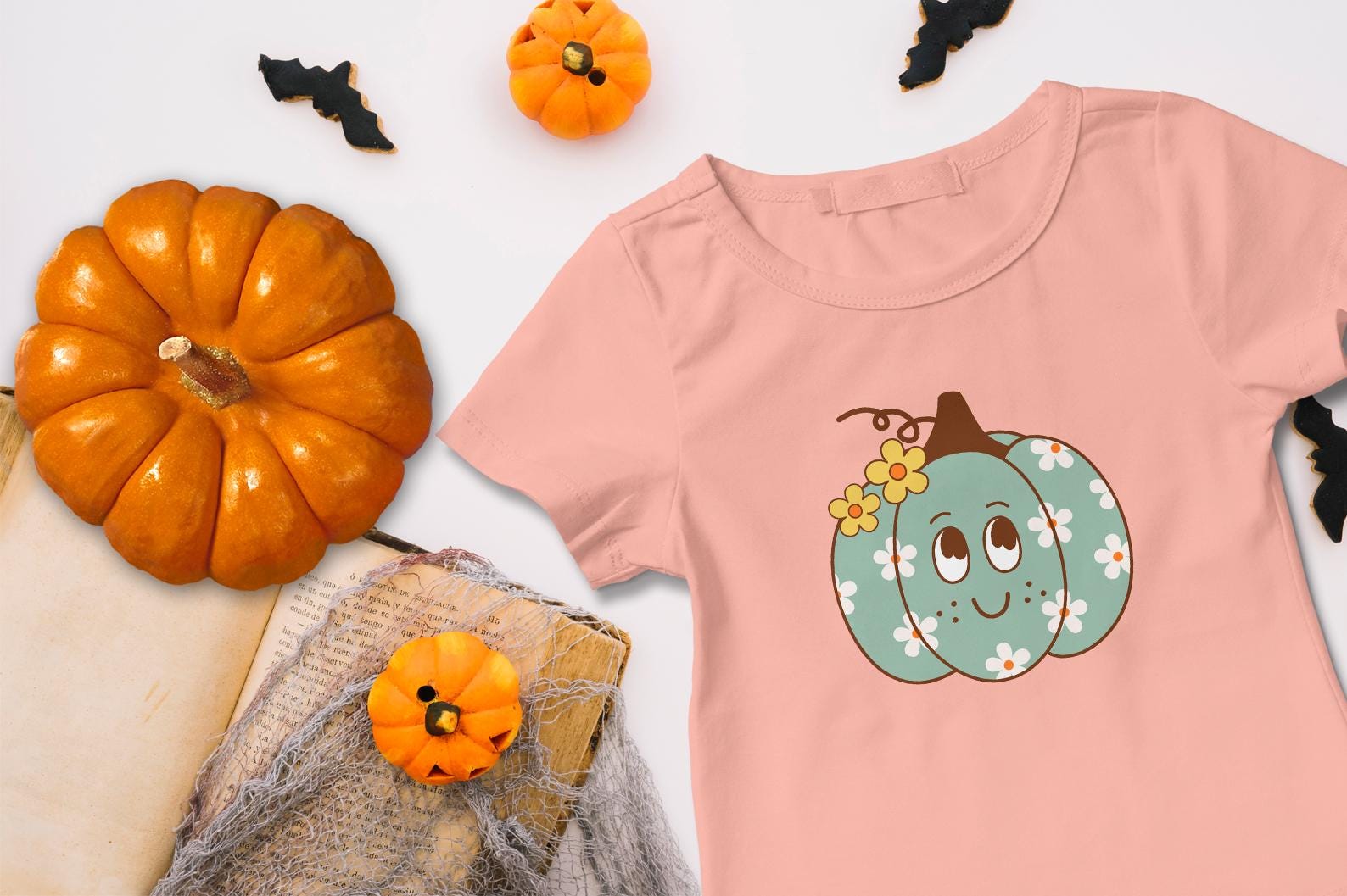 Groovy Retro, Pumpkin Clipart, Autumn Png, Vintage Pumpkin Png, Groovy ...