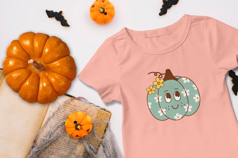 Groovy Retro, Pumpkin Clipart, Autumn Png, Vintage Pumpkin Png, Groovy ...