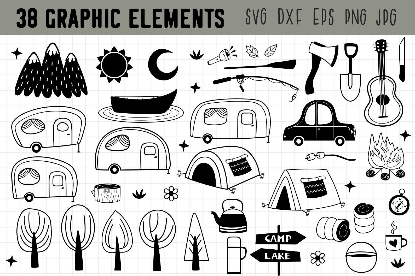 Camping SVG Bundle, Camping Life Svg, Happy Camper Svg, Adventure Svg ...