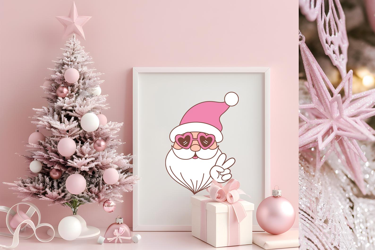 Pink Christmas Clipart , Retro Coquette Christmas,girly Xmas Bow, Pink ...