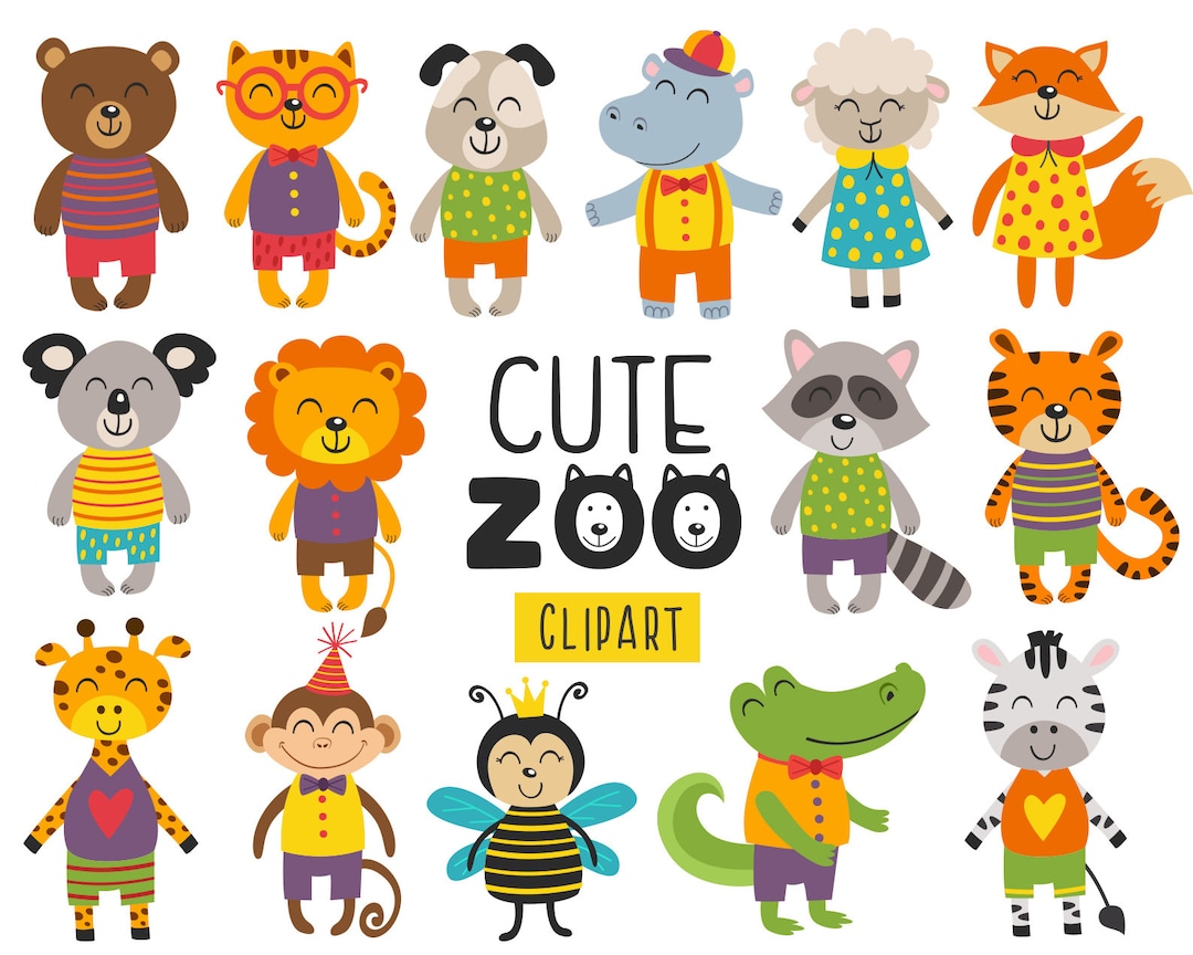 Animals Clipart, Jungle Animals SVG Set, Safari Animals SVG, Forest ...