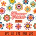 Retro Flowers Clipart, Hippie Clipart, Groovy Florals Clipart, Groovy ...