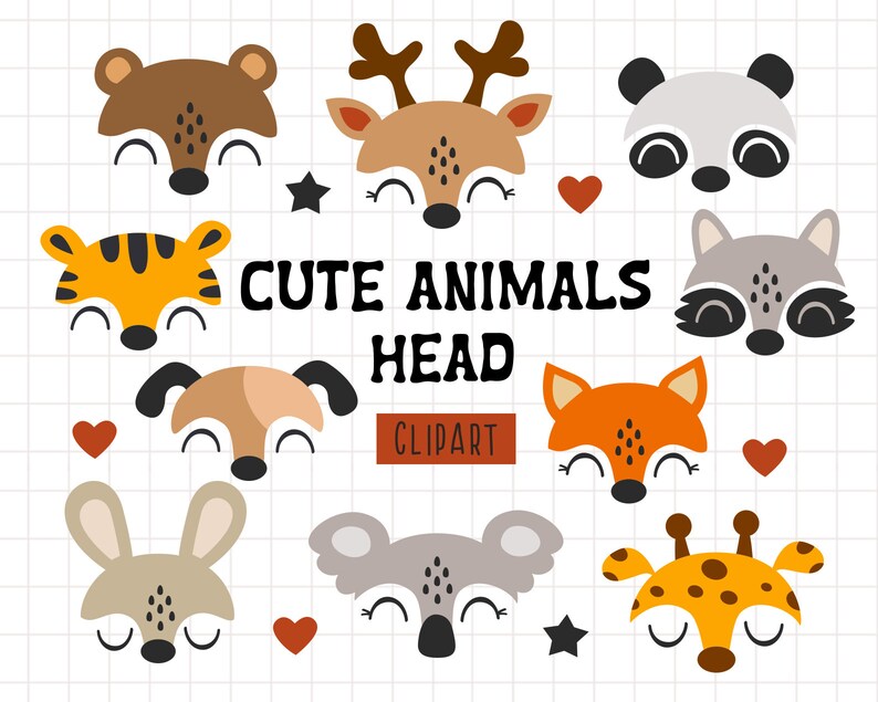Animal Face Svg Deer Head Svg Bear Svg Bunny Svg Deer Svg Fox Svg Tiger ...