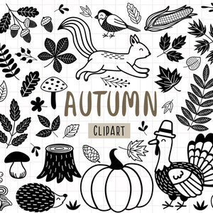 Autumn Clipart, Turkey SVG, Fall Svg Bundle, Thanksgiving Svg, Pumpkin ...
