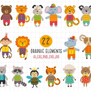 Animals Clipart, Jungle Animals SVG Set, Safari Animals SVG, Forest ...