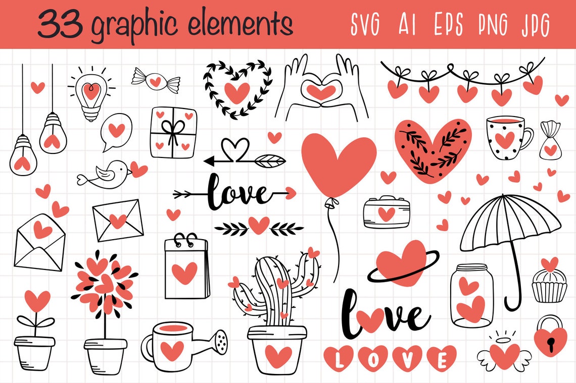 Valentines Day Svg, Love Svg, Heart Svg, Valentine Clipart, Love ...