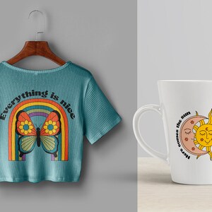 Retro Graphic Clipart Set, Retro Sublimation Png Files Svg Tshirt Print ...