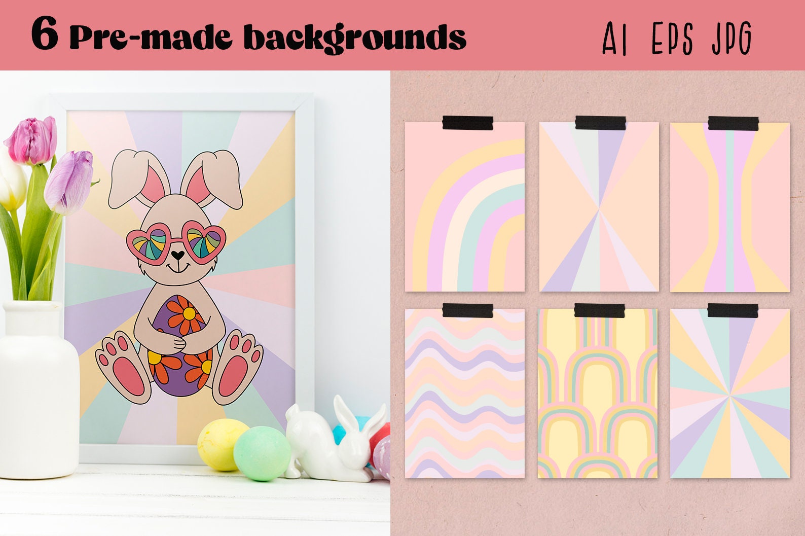 Retro Hippie, Easter Groovy, Groovy Bunny Clipart, Hippie Chick SVG ...
