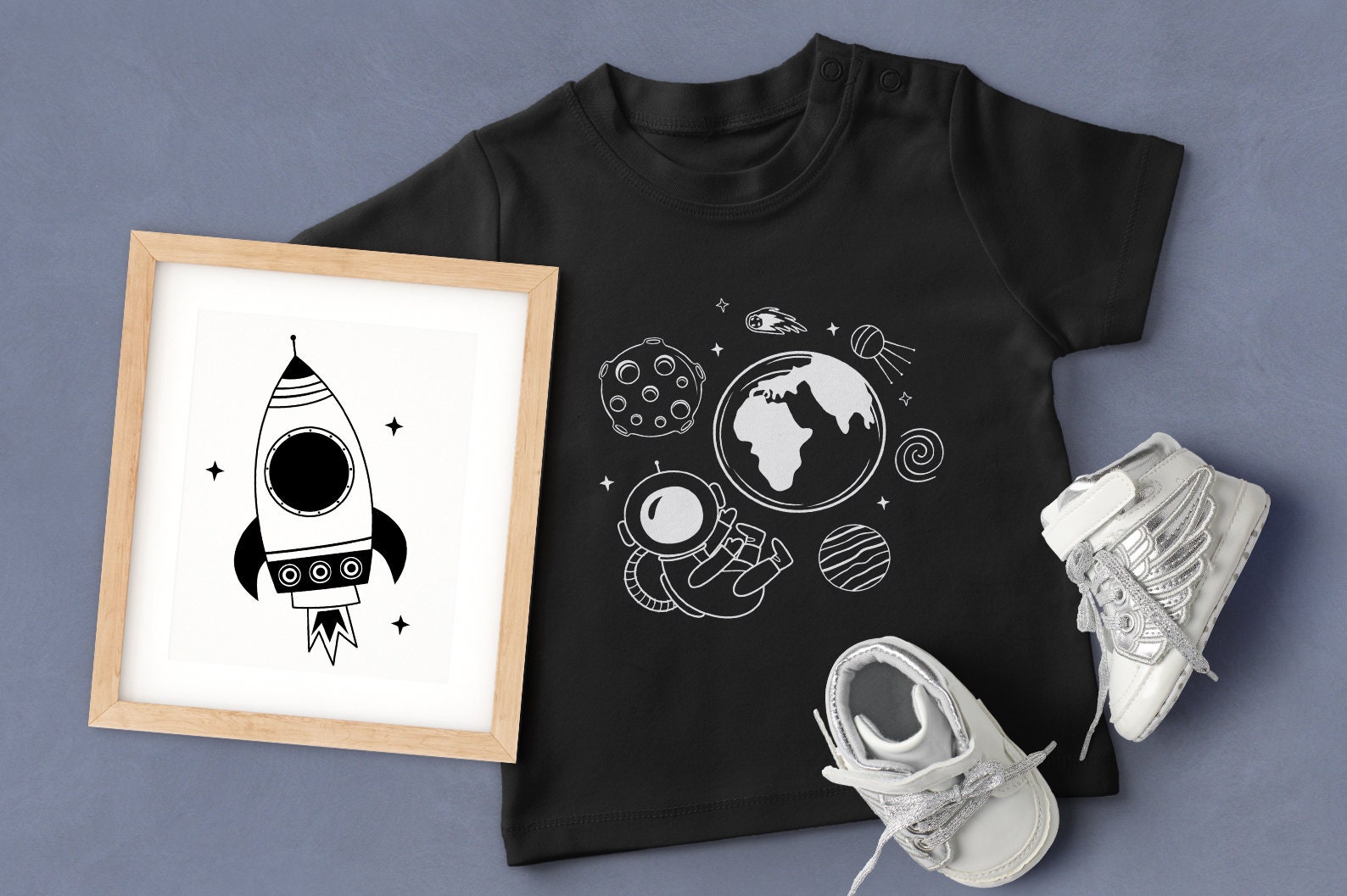 Astronaut Clipart, Rocket Svg, Spaceship Clipart, Space Bundle Svg ...