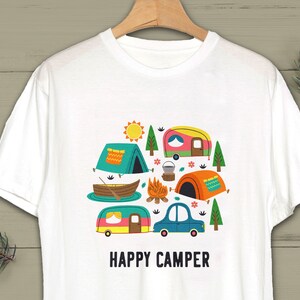 Happy Camper Clipart Bundle, Camping Clip Art, Camping Life Svg ...