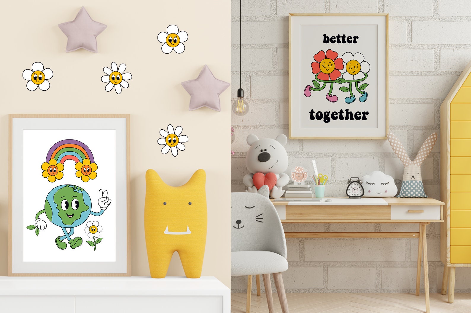 Retro Earth Day, Cute Hippie Flowers, Flower Power, Sun, Earth Svg ...