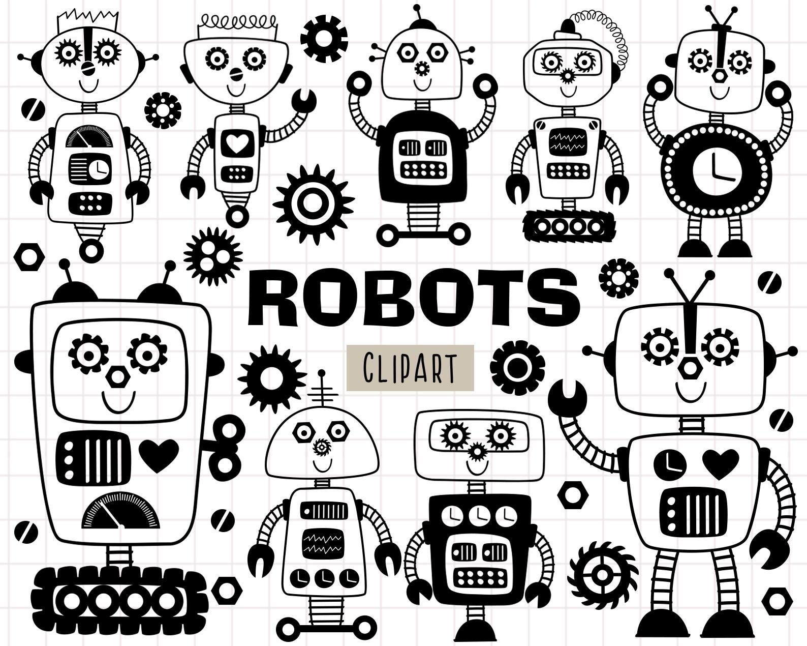 Robot SVG, Robot Clipart, Robots Svg Bundle, Vector Robotics, Robotics ...