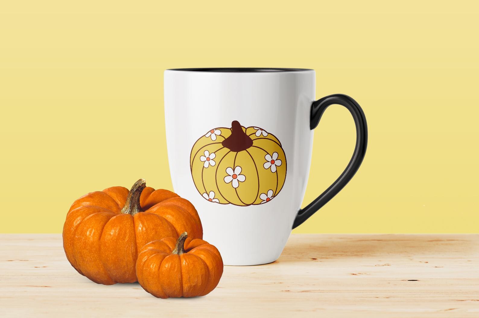 Groovy Retro, Pumpkin Clipart, Autumn Png, Vintage Pumpkin Png, Groovy ...