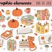 Fall Bookish Clipart, Retro Autumn Reading Png, Cozy Readers Png, Cute ...