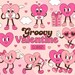 Retro Valentine Day Clipart, Groovy Fun Romantic Characters, Groovy ...