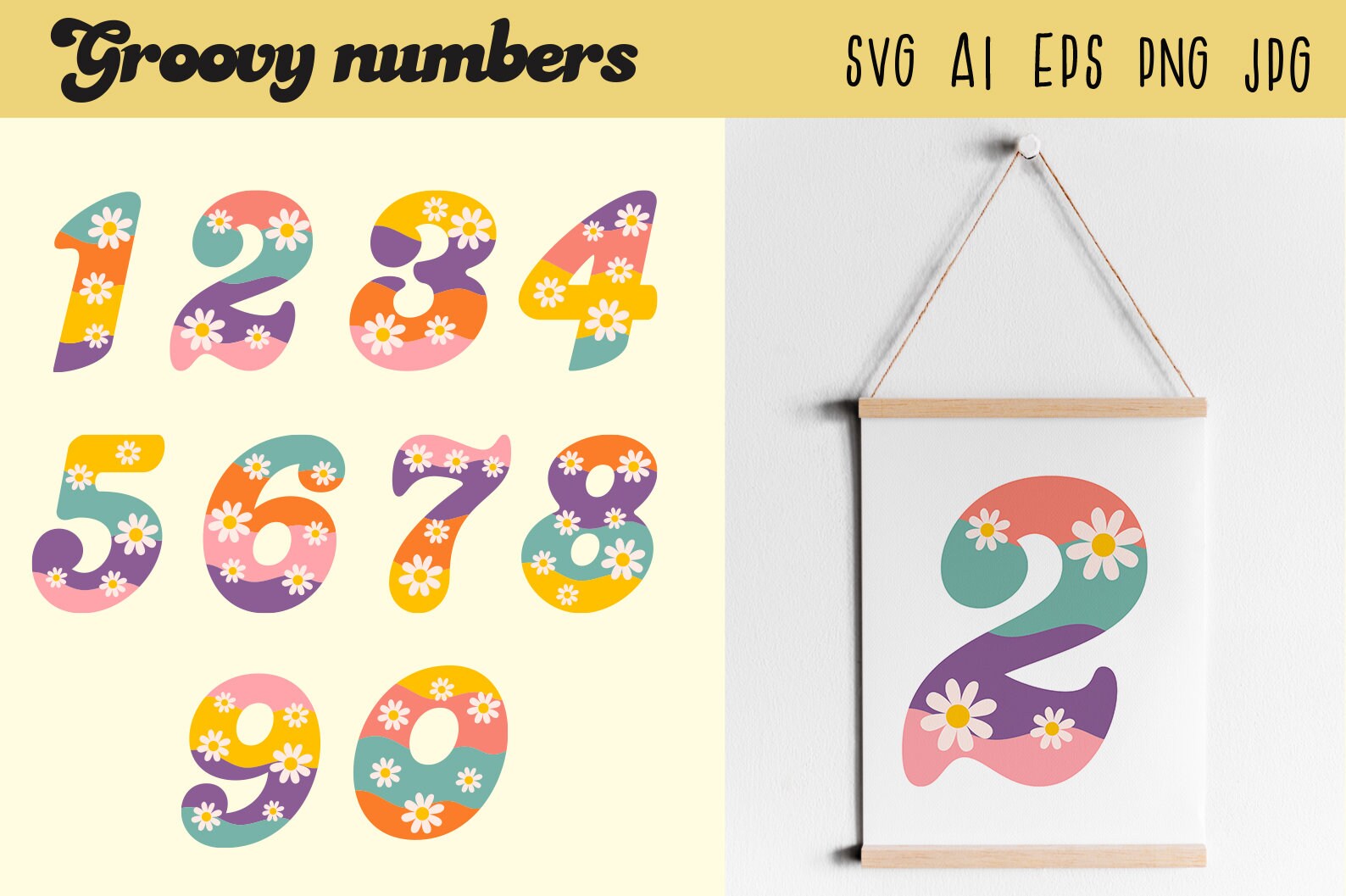 Retro Baby Clipart, Retro Flower Power, Boho Hippie Animals Png, Groovy ...