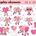 Retro Valentine Day Clipart, Groovy Fun Romantic Characters, Groovy ...