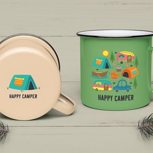 Happy Camper Clipart Bundle, Camping Clip Art, Camping Life Svg ...