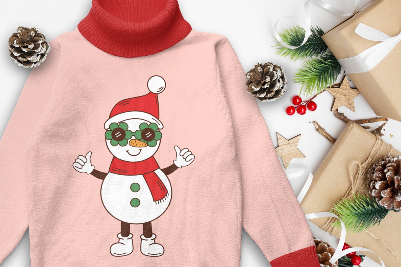 Retro Groovy Christmas Clipart, Christmas Clipart, Retro Christmas Svg ...