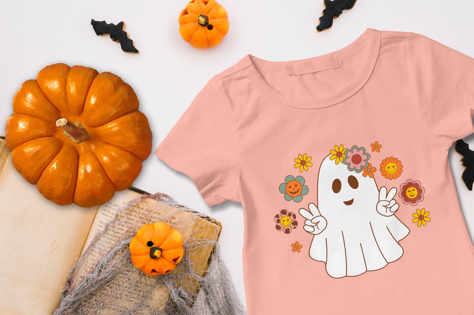 Groovy Retro Halloween, Halloween SVG, Groovy Halloween Clipart, Fall ...