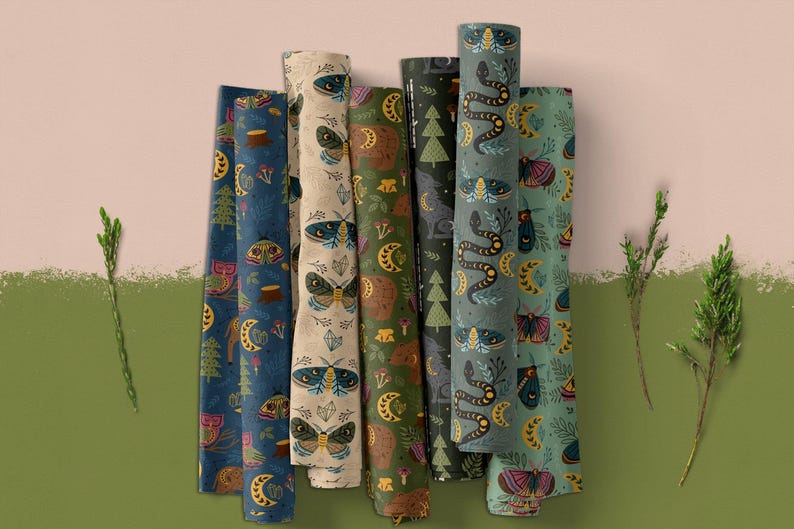 Woodland Animals Digital Paper, Forest Animal Seamless Pattern ...