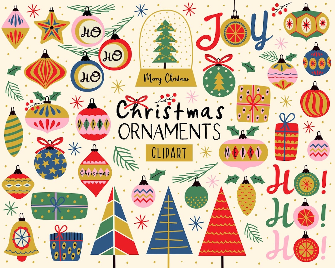 Christmas Ball Ornaments Clipart, Christmas Ornaments SVG, Christmas ...