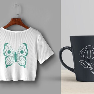 Retro Vibes Digital Clipart Set, Black and White, Groovy Hippie, Retro ...