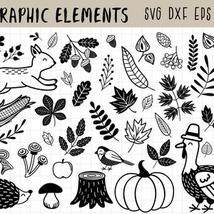 Autumn Clipart, Turkey SVG, Fall Svg Bundle, Thanksgiving Svg, Pumpkin ...