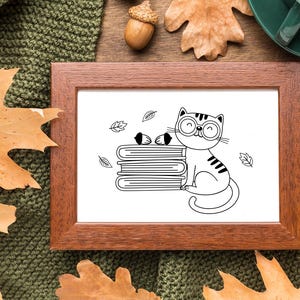 Fall Bookish Clipart, Retro Autumn Reading Png, Cozy Readers Png, Cute ...