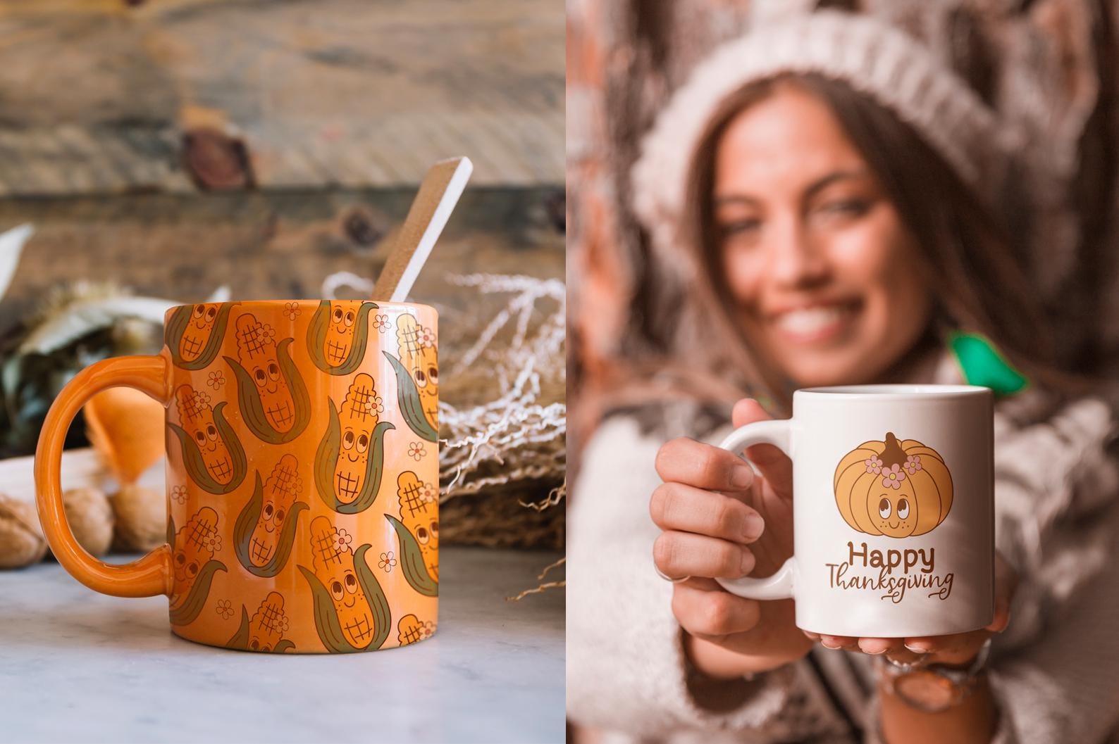 Groovy Autumn Clipart, Retro Fall Png, Thanksgiving Png, Hippie Flower ...