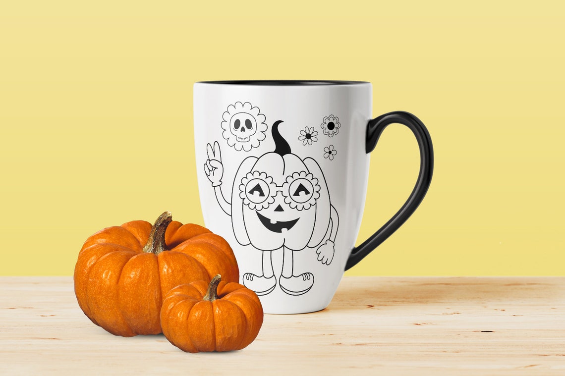 Groovy Retro Halloween, Halloween SVG, Groovy Halloween Clipart, Fall ...