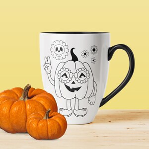 Groovy Retro Halloween, Halloween SVG, Groovy Halloween Clipart, Fall ...