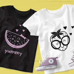 Fruit SVG Bundle, Tropical Fruit SVG, Kawaii Fruits SVG, Cute Fruits ...