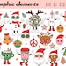 Retro Groovy Christmas Clipart, Christmas Clipart, Retro Christmas Svg ...