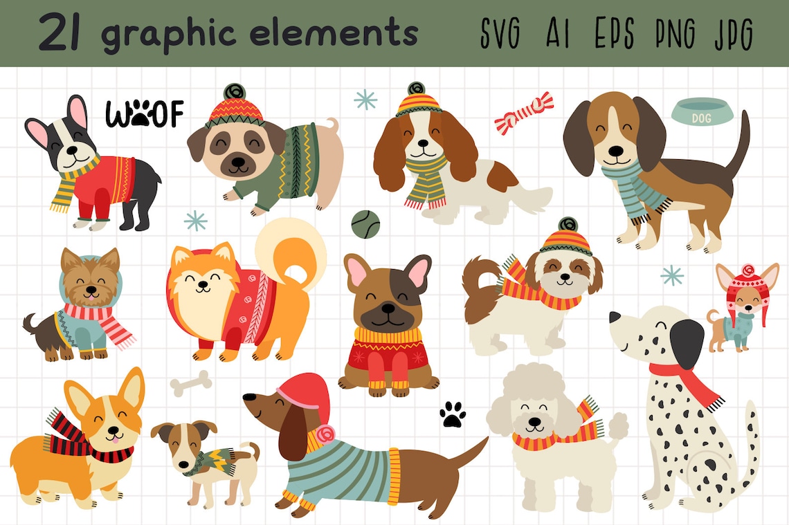 Dog Breeds Clipart, Dogs Clip Art, Pets, Bulldog Clip Art, Dalmatian ...