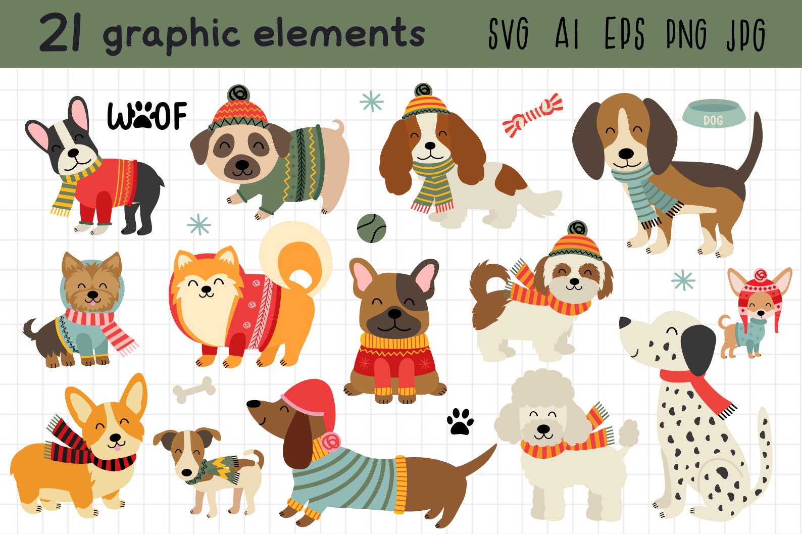 Dog Breeds Clipart, Dogs Clip Art, Pets, Bulldog Clip Art, Dalmatian ...
