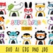 Cute Baby Animal Superhero Clipart, Animal Svg Files, Super Hero Svg ...