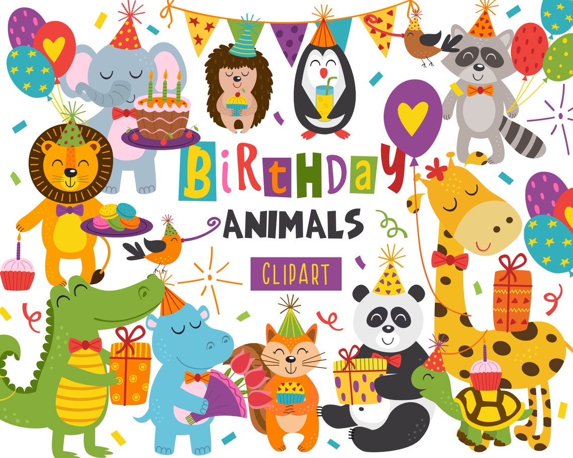 Happy Birthday Clipart, Birthday Party Clipart, Holiday Decorations ...