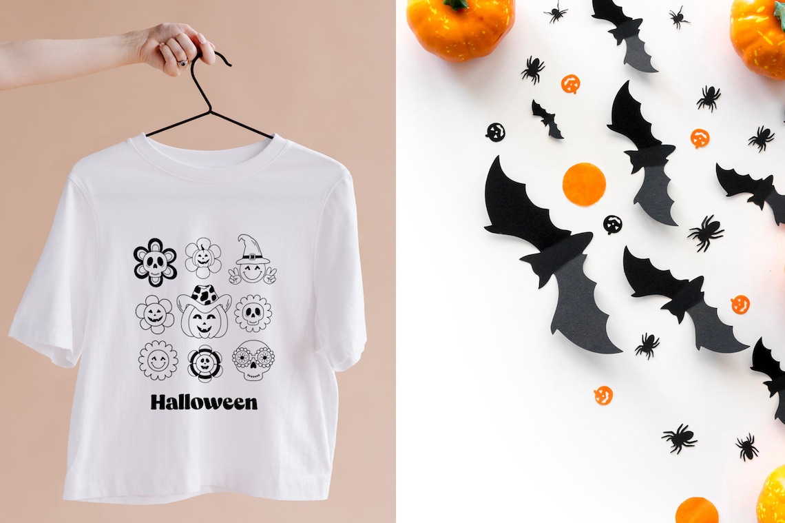 Groovy Retro Halloween, Halloween SVG, Groovy Halloween Clipart, Fall ...