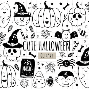 Cute Halloween Clipart, Pumpkin Clipart, Ghost Clipart, Candy Corn ...