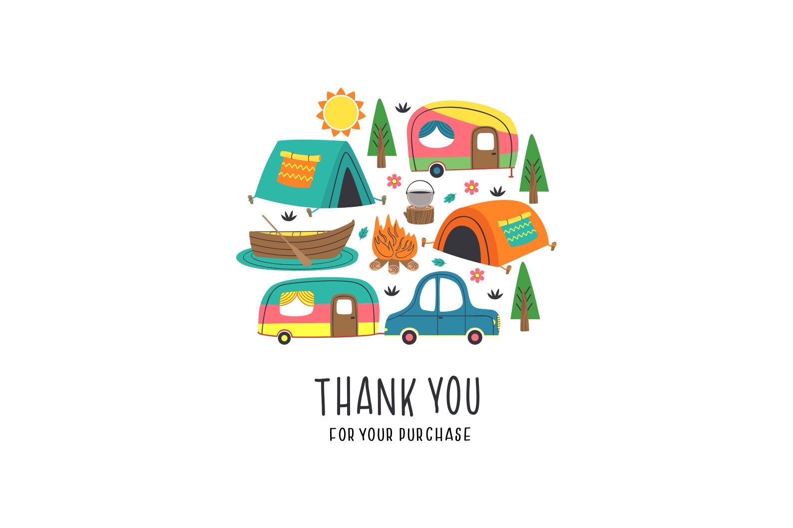 Happy Camper Clipart Bundle, Camping Clip Art, Camping Life Svg ...