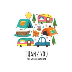 Happy Camper Clipart Bundle, Camping Clip Art, Camping Life Svg ...
